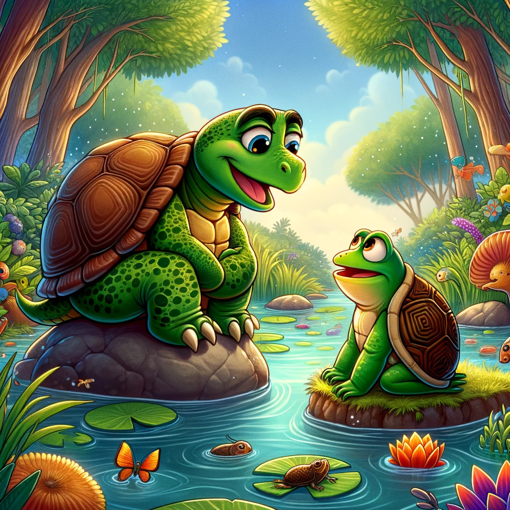 Si Katak Sombong dan Si Kura-Kura Bijak - Dongeng Vortixel