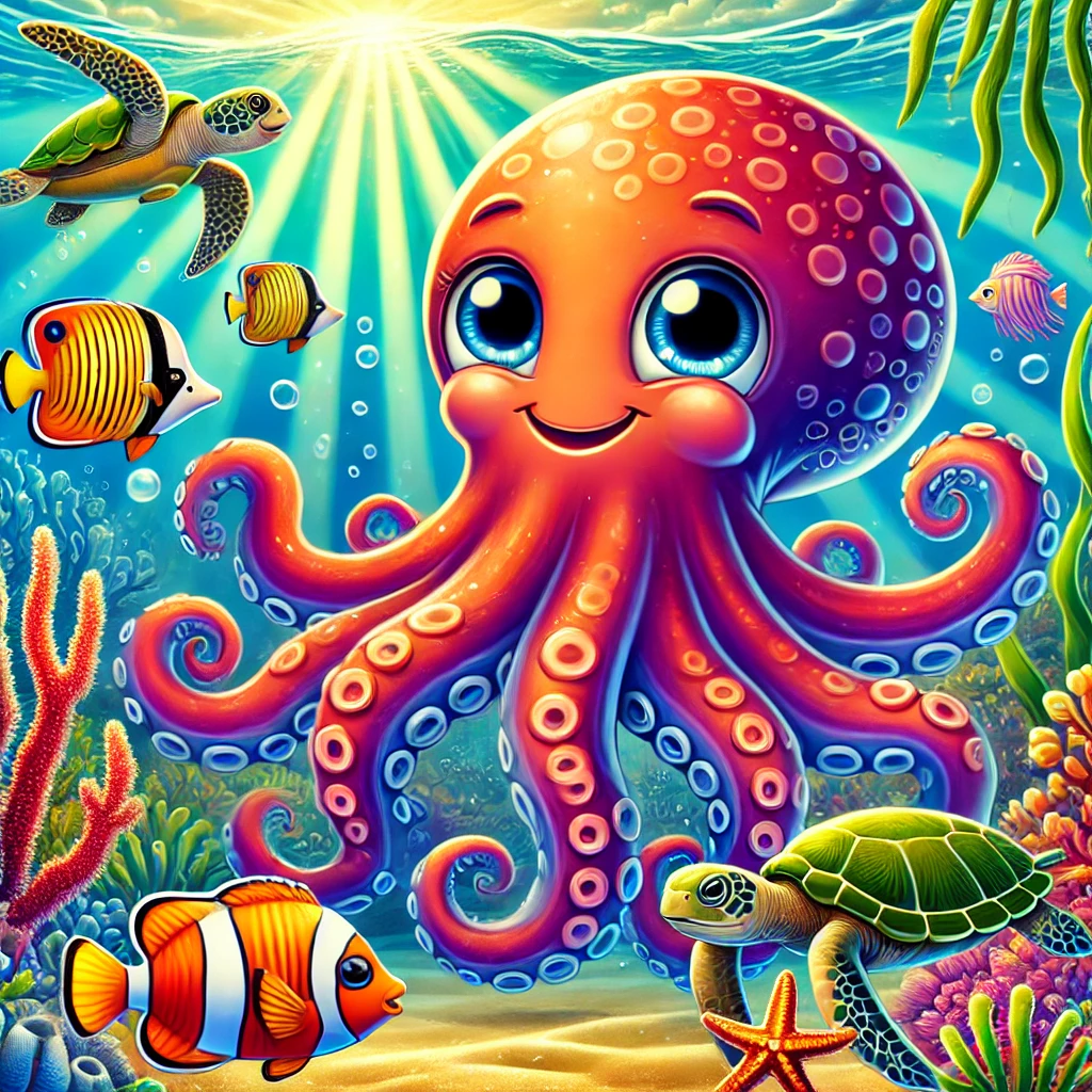 Petualangan Gurita Gurio di Lautan Misteri - Dongeng Vortixel